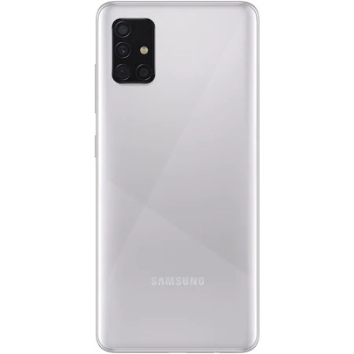 Samsung Galaxy A51 Mobiltelefon, dual SIM, 128 GB, 6 GB RAM, 4G, ezüst ...