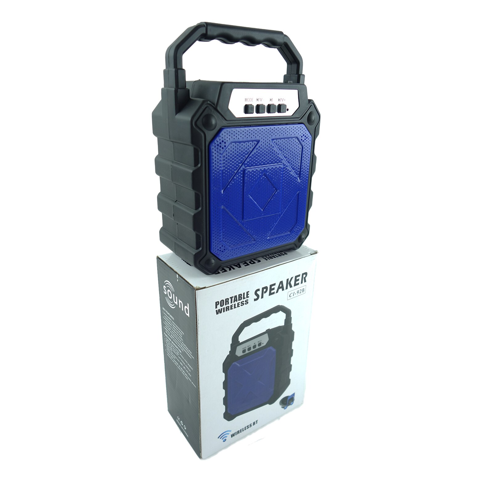 Boxa wireless, portabila, cu maner, luminite, TF, Aux, USB, 20 cm - eMAG.ro