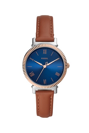 Fossil, Ceas quartz cu o curea din piele Daisy, Maro - eMAG.ro