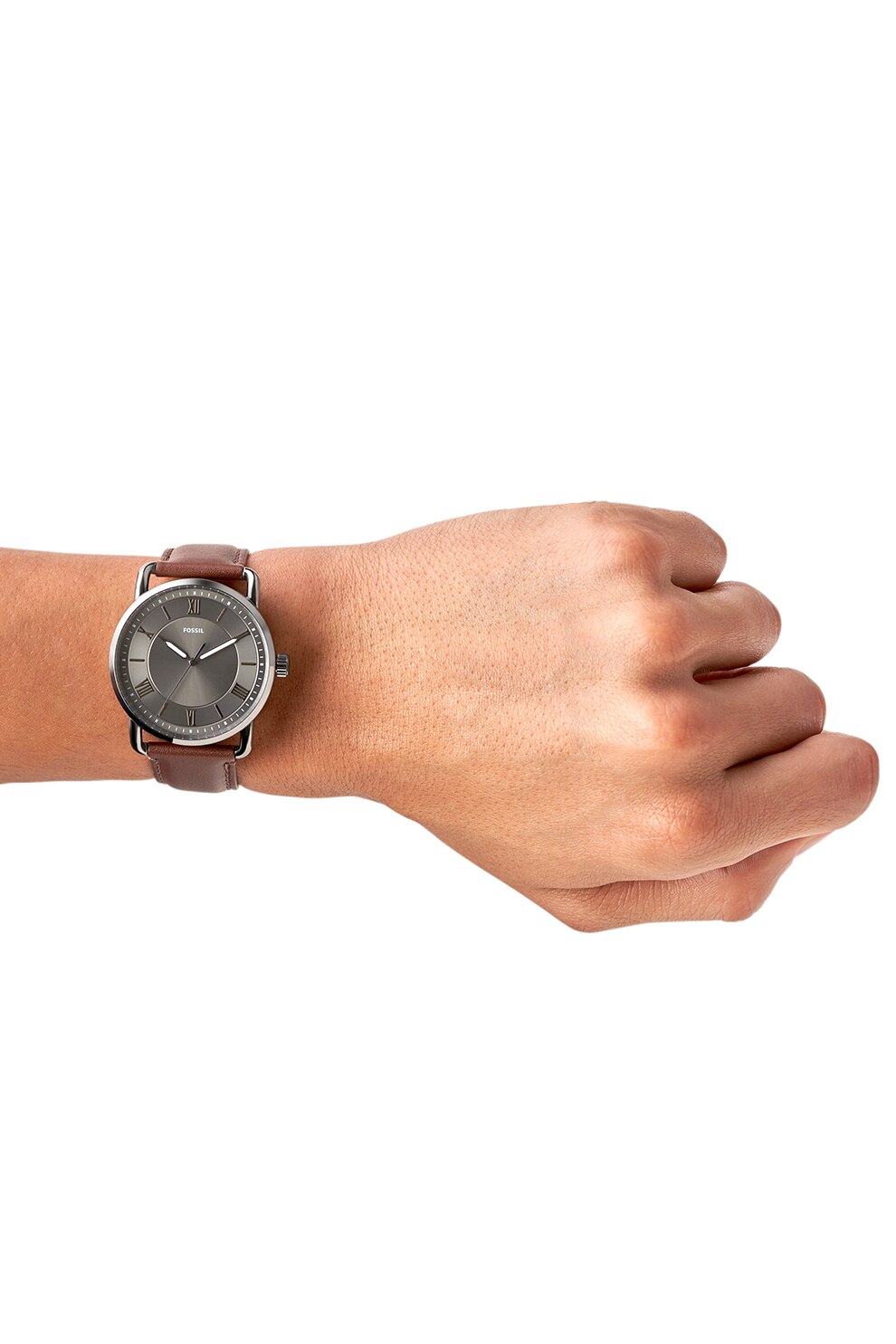 Fossil, Ceas quartz cu o curea din piele, Maro - eMAG.ro