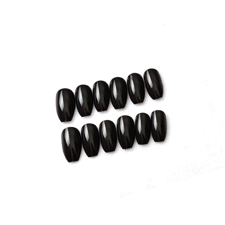 Set 24 unghii false autoadezive tip cu adeziv, tipsuri balerina, cu ...