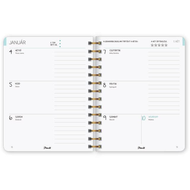 PlanAll B5 spirál 2021 Blue life - eMAG.hu