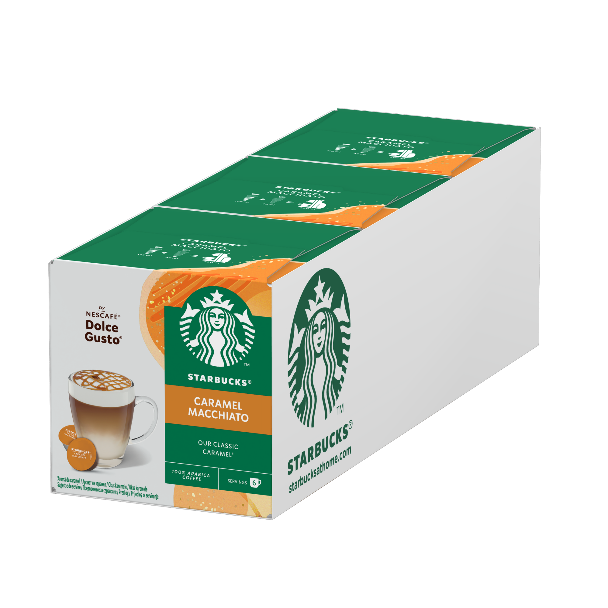 Cafea capsule, Starbucks Caramel Macchiato, compatibile Dolce Gusto, 6 ...