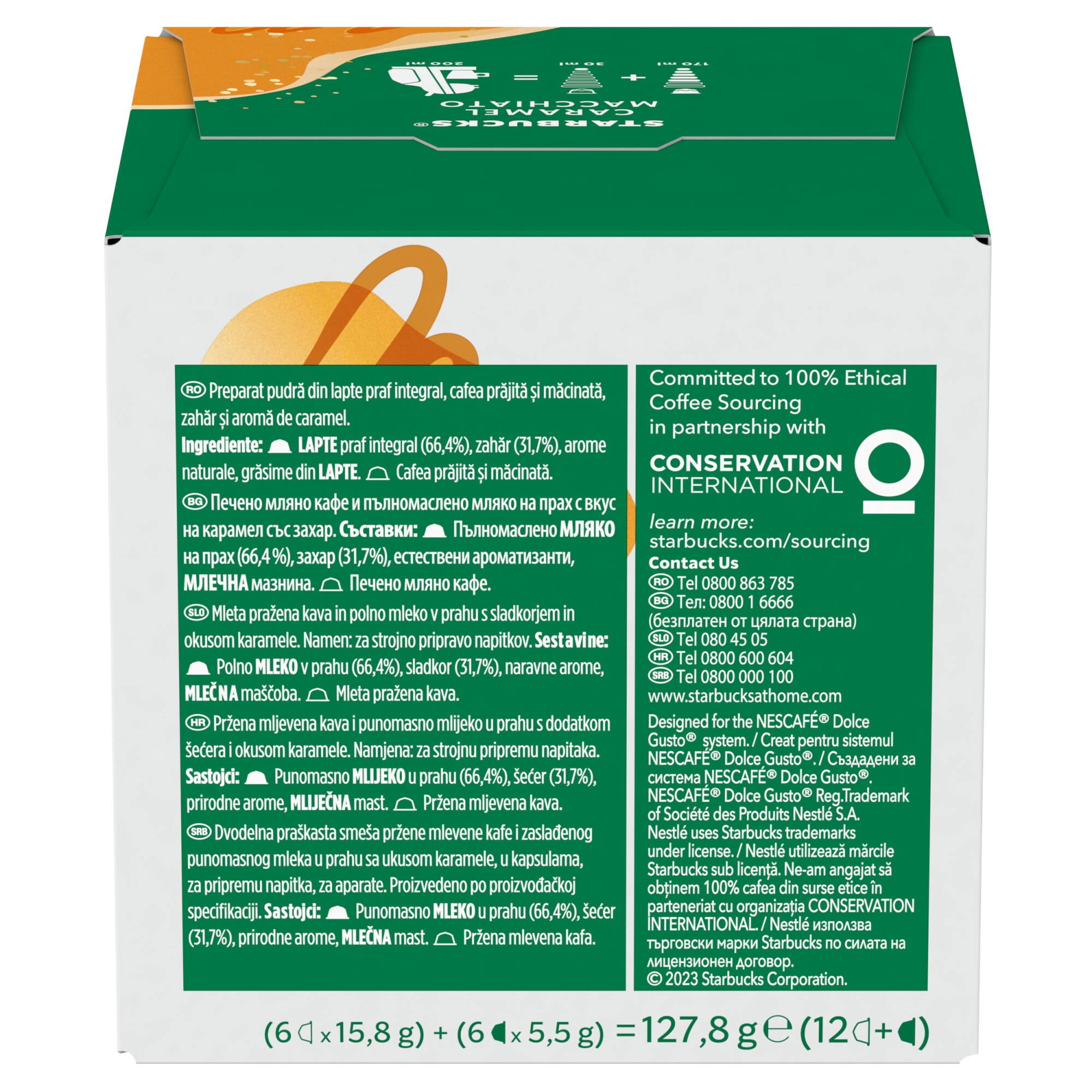 Cafea capsule, Starbucks Caramel Macchiato, compatibile Dolce Gusto, 6 ...