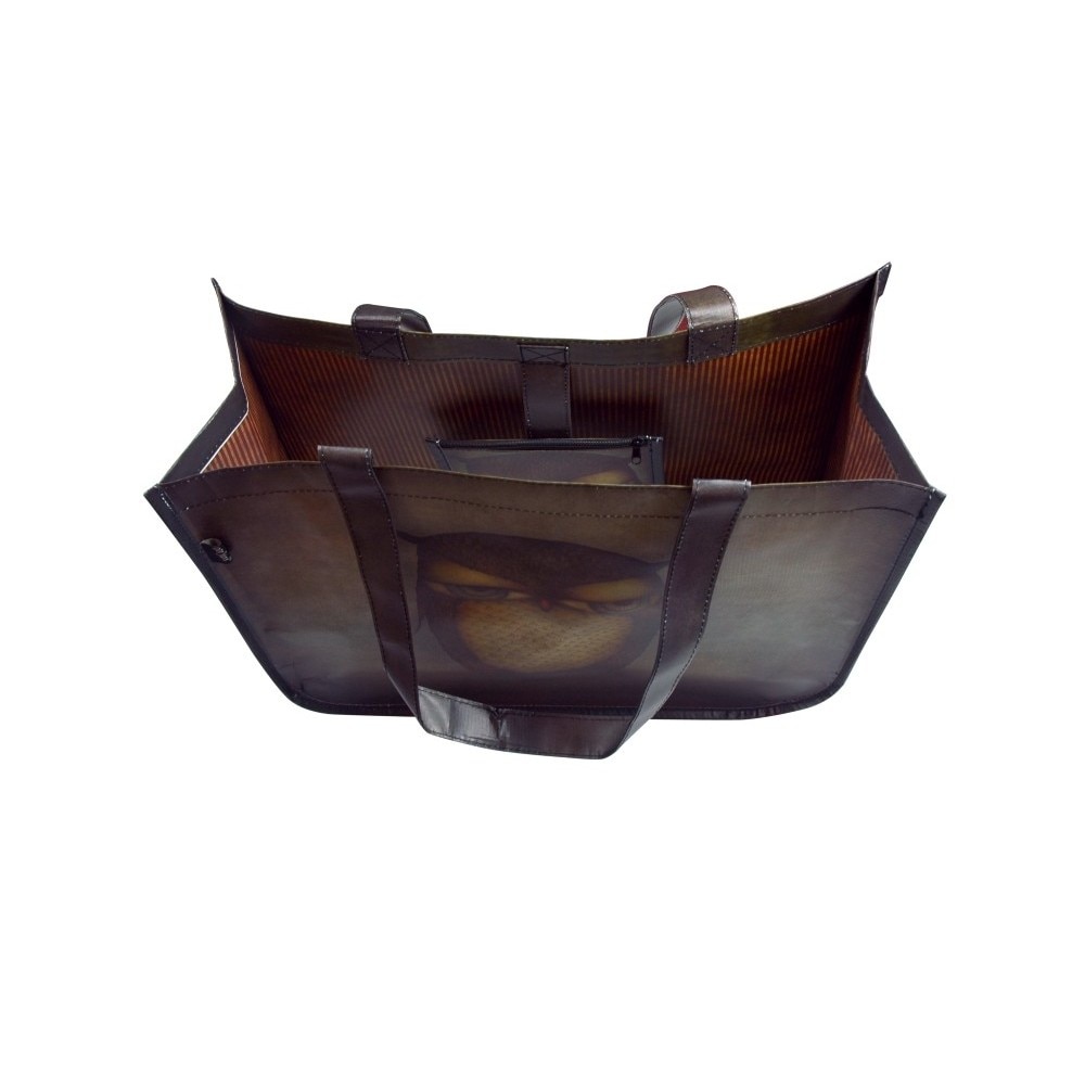 Geanta shopping 46x36x16 Eclectic Grumpy Owl - eMAG.ro