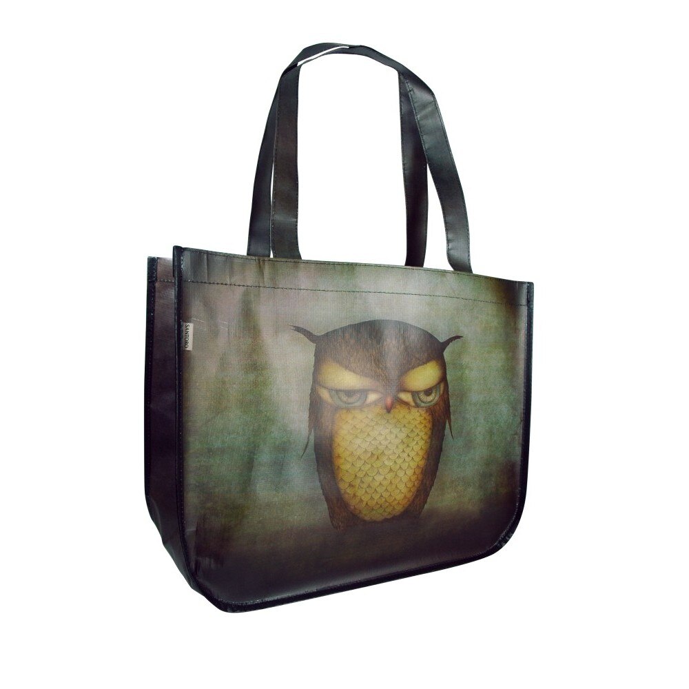 Geanta shopping 46x36x16 Eclectic Grumpy Owl - eMAG.ro