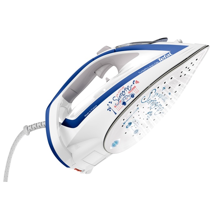 Ютия TEFAL Turbo Pro Anti-calc FV5677E0, 2800W, Плоча Durilium AirGlide ...