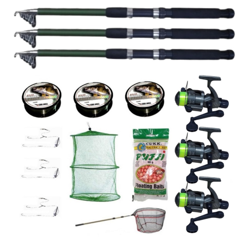 Set 3 lansete 3m ultra carp, trei mulinete LS500, trei gute, trei ...