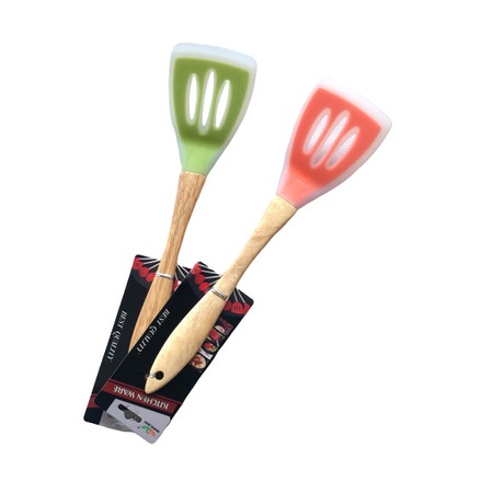 Set 2 palete din silicon colorat cu coada de lemn, 32 cm - eMAG.ro