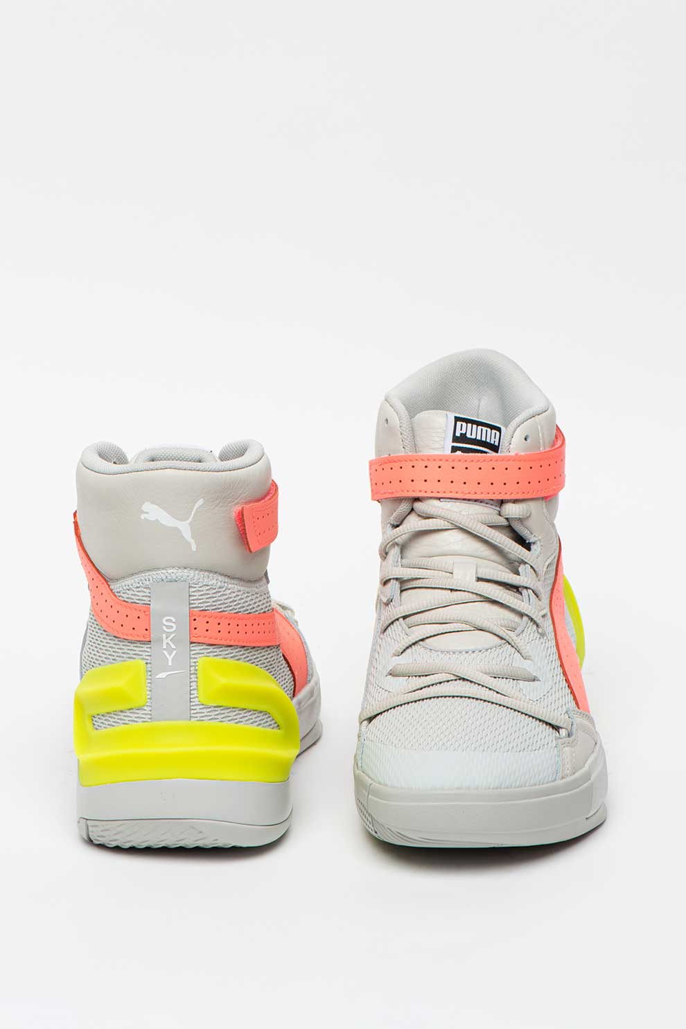Puma, Pantofi inalti pentru baschet Sky Modern, Gri, 8 - eMAG.ro