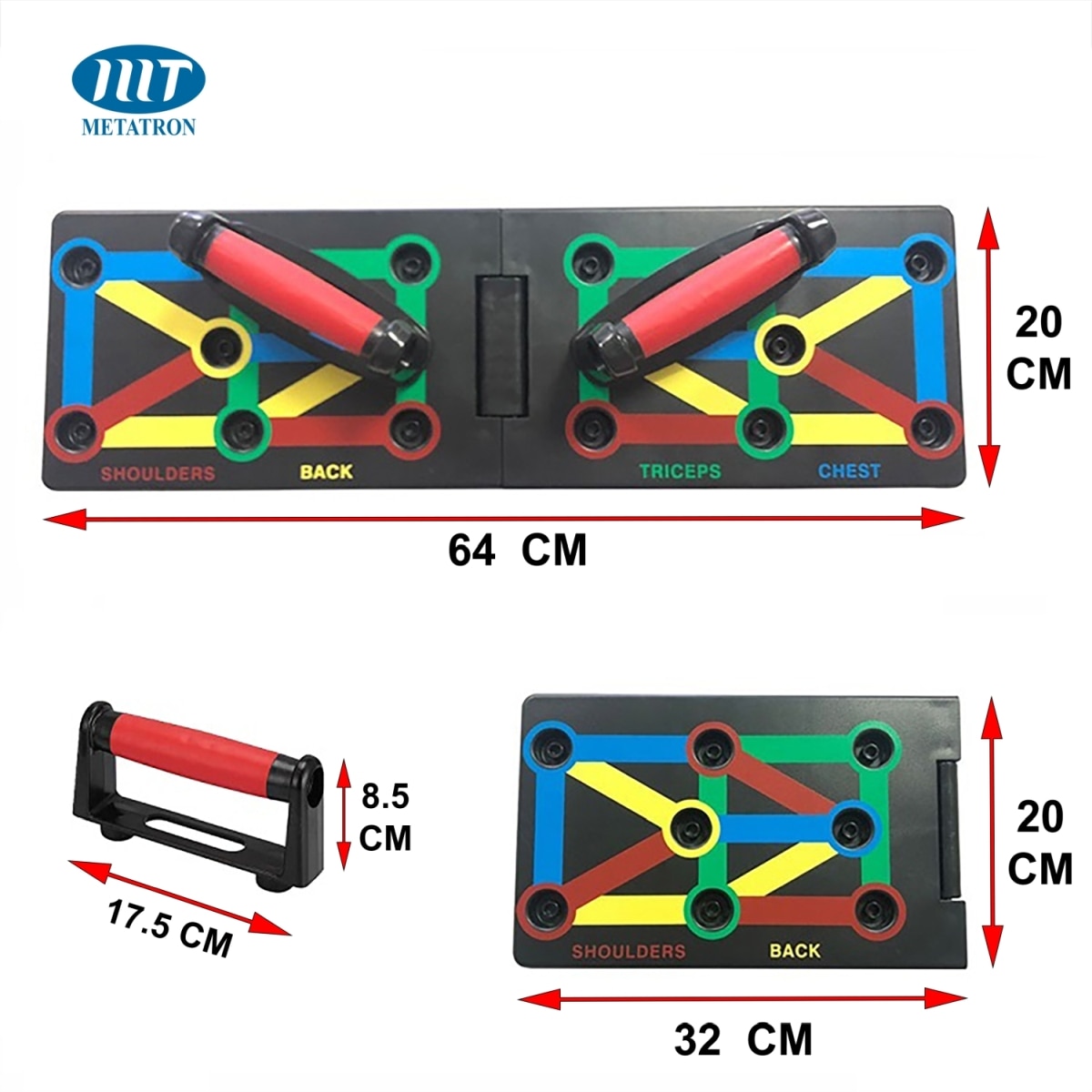 Placa fitness antrenament flotari, pe baza de culori, cu manere, pentru ...