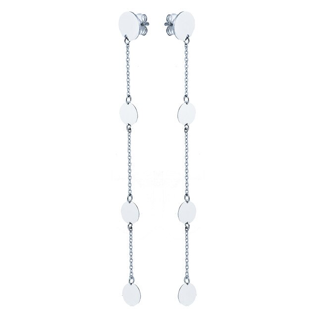 Cercei banuti cu lant din argint rodinat, ARTOR, CL14,Argintiu - eMAG.ro