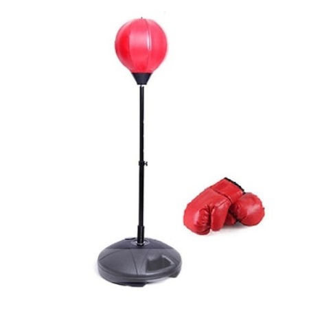 Sac de box si manusi incluse pentru copii, inaltime reglabila +3 ani ...