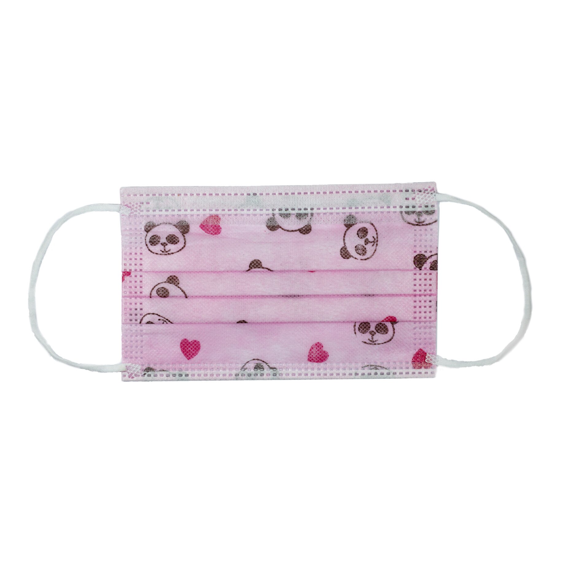 Set 10 bucati Masti copii, roz cu model, 3 straturi, 3 pliuri, de unica ...