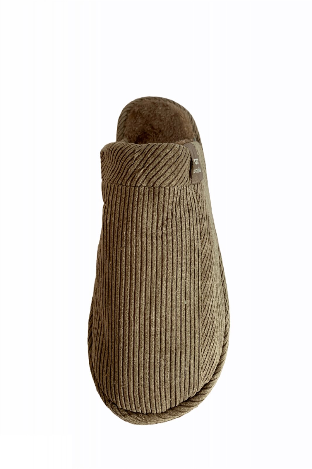 Papuci de casa pentru barbati, material textil, raiat, maro, marime 40 ...