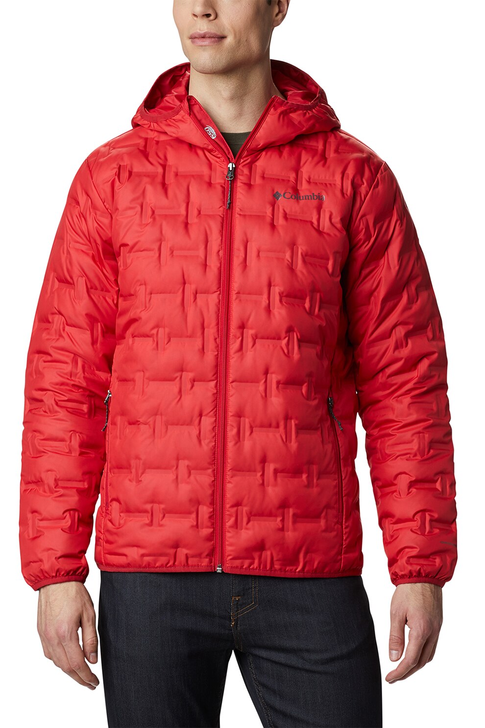 Columbia, Geaca cu umplutura de puf Delta Ridge™, Rosu, XL - eMAG.ro