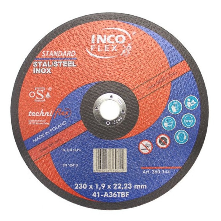 Disc debitare metal inox, INCOFLEX, 230x1.9 - eMAG.ro