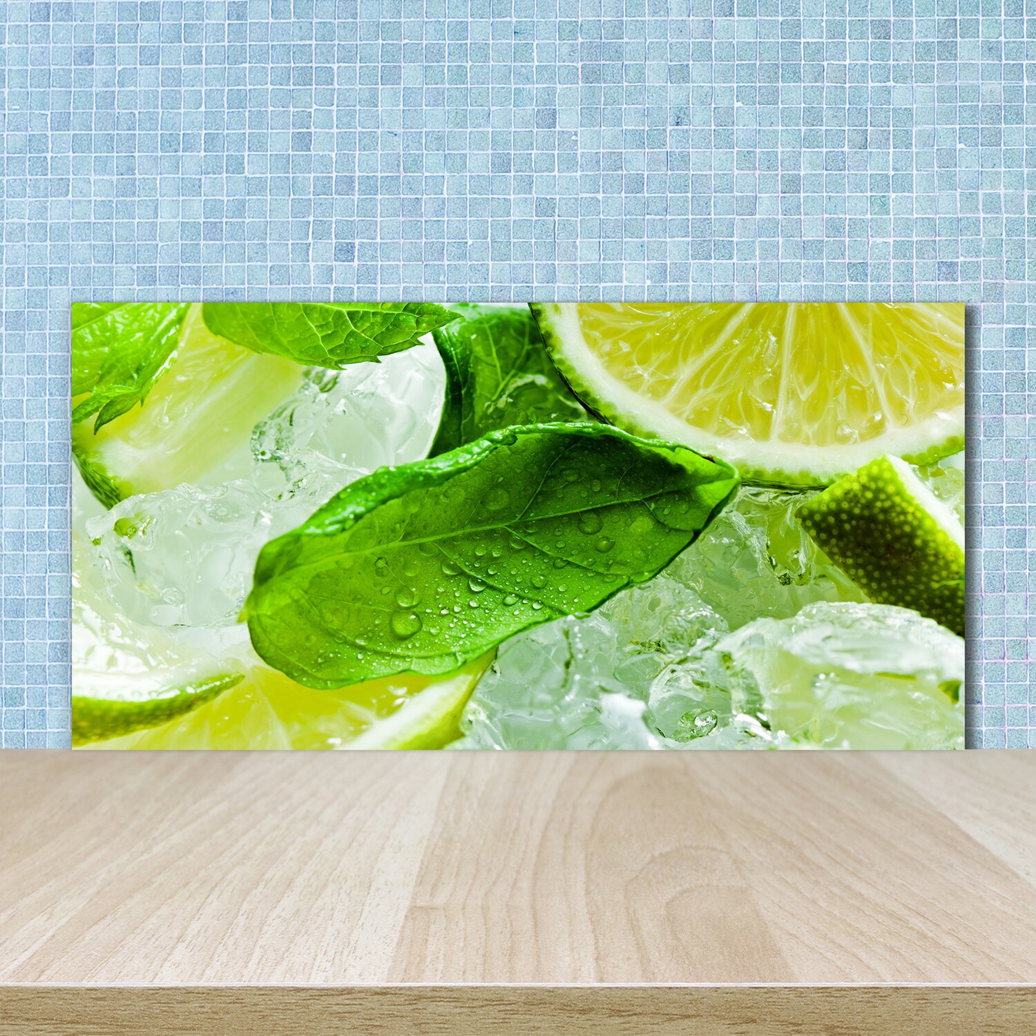 Panou de bucatarie, din sticla, 100 cm x 50 cm - Var cu gheata - eMAG.ro