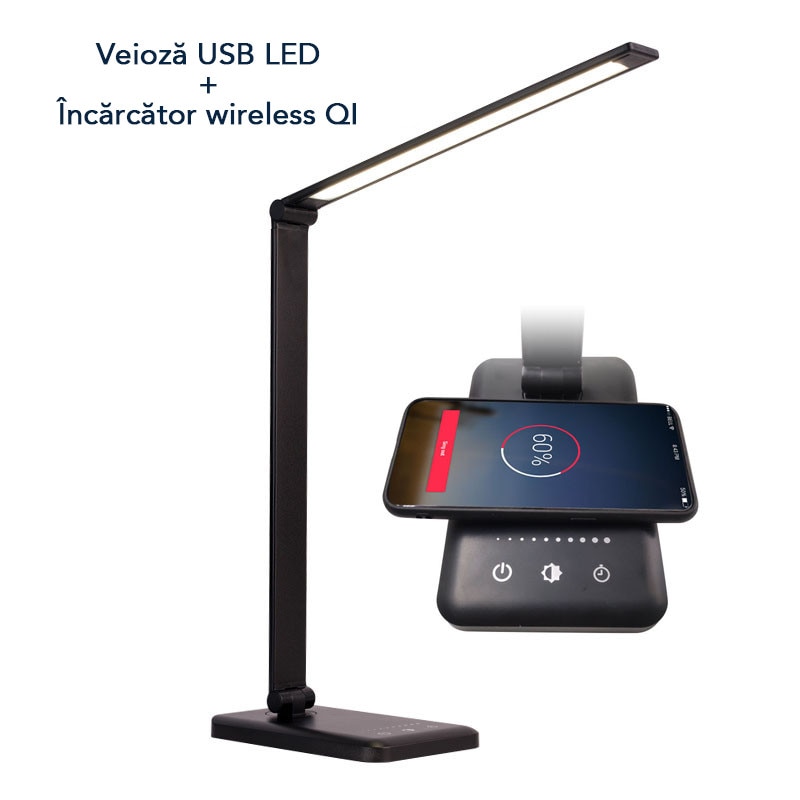 Veioza lampa LED Smarter pentru casa si birou, control touch ...