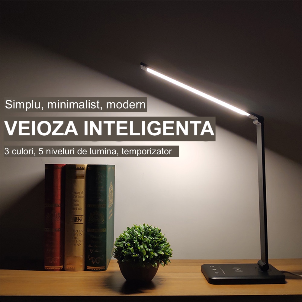 Veioza lampa LED Smarter pentru casa si birou, control touch ...