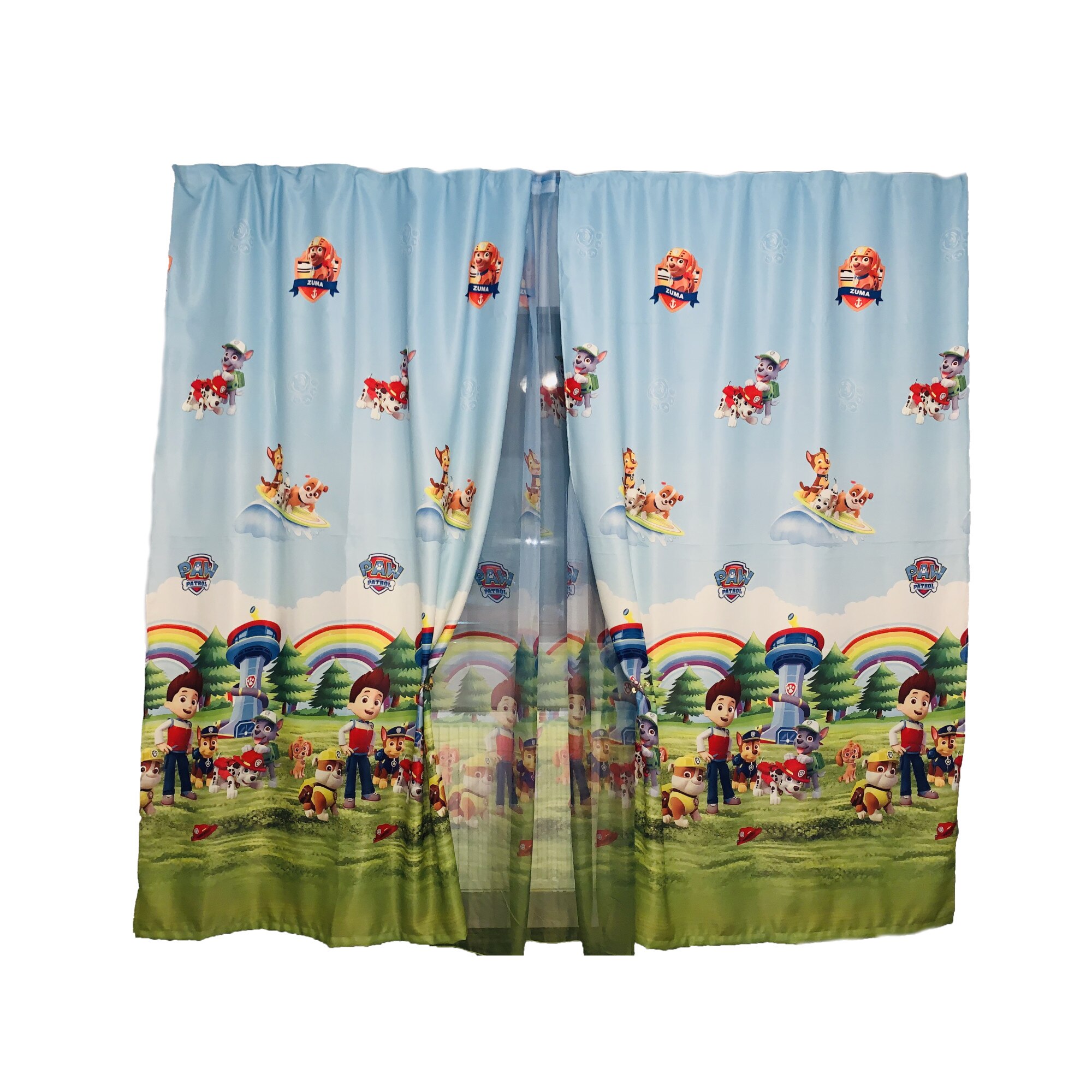 Set 2 draperii si perdea pentru copii, 2x150x225cm, 1x300x225cm, cu ...