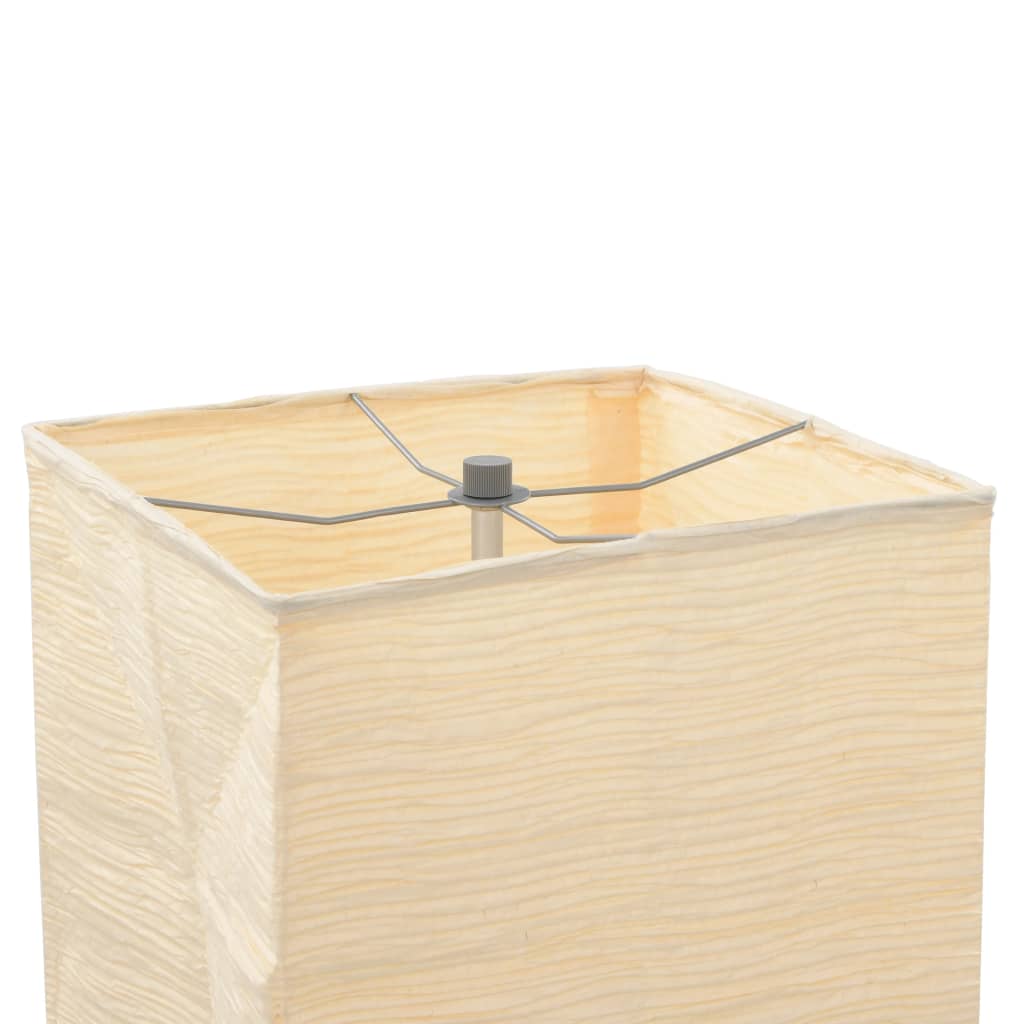 Veioza de podea vidaXL, cu suport de otel, 135 cm, Crem, E14 Soclu,2 x ...