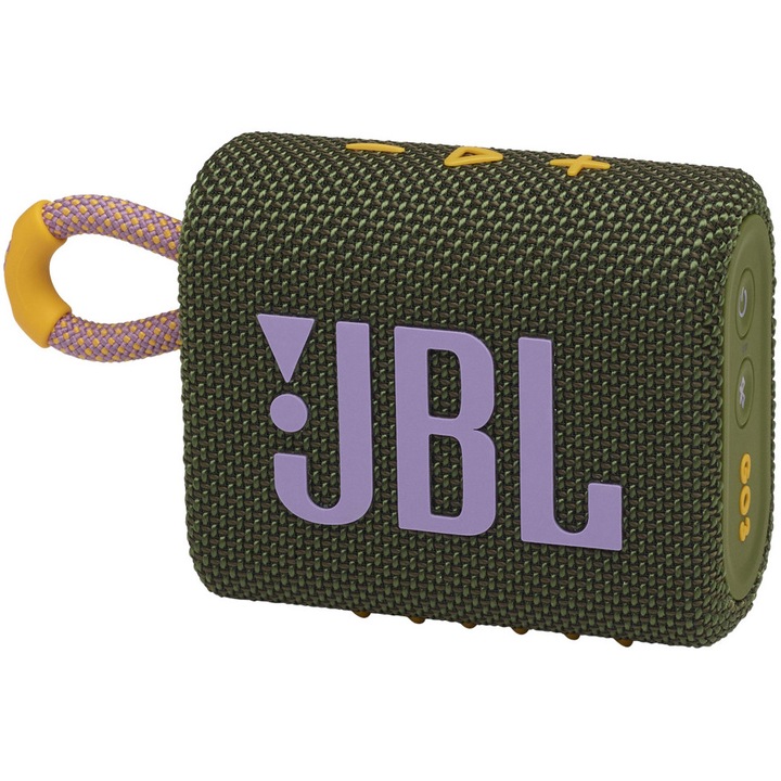 Boxa portabila JBL GO3, IPX67, Bluetooth, Verde-Roz - eMAG.ro