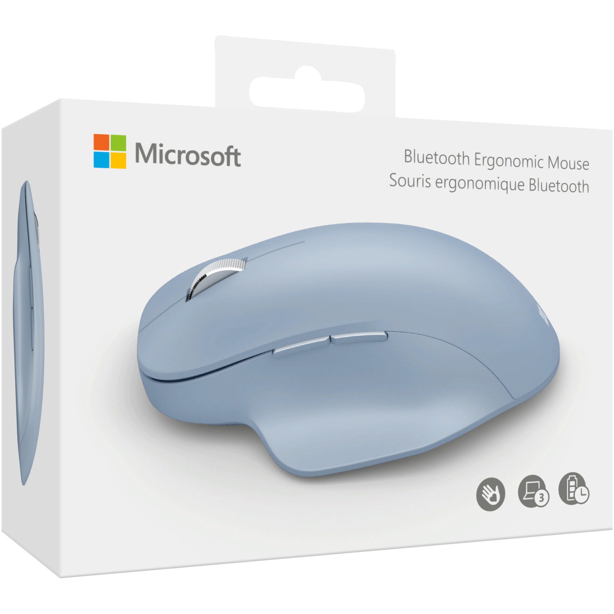 Mouse wireless Microsoft Bluetooth Ergonomic, Pastel Blue - eMAG.ro