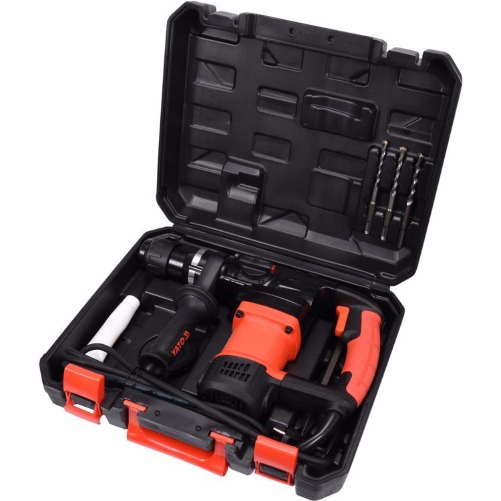 Ciocan rotopercutor Yato 82123, SDS +, 1100 W, 5J, Negru/Rosu - eMAG.ro