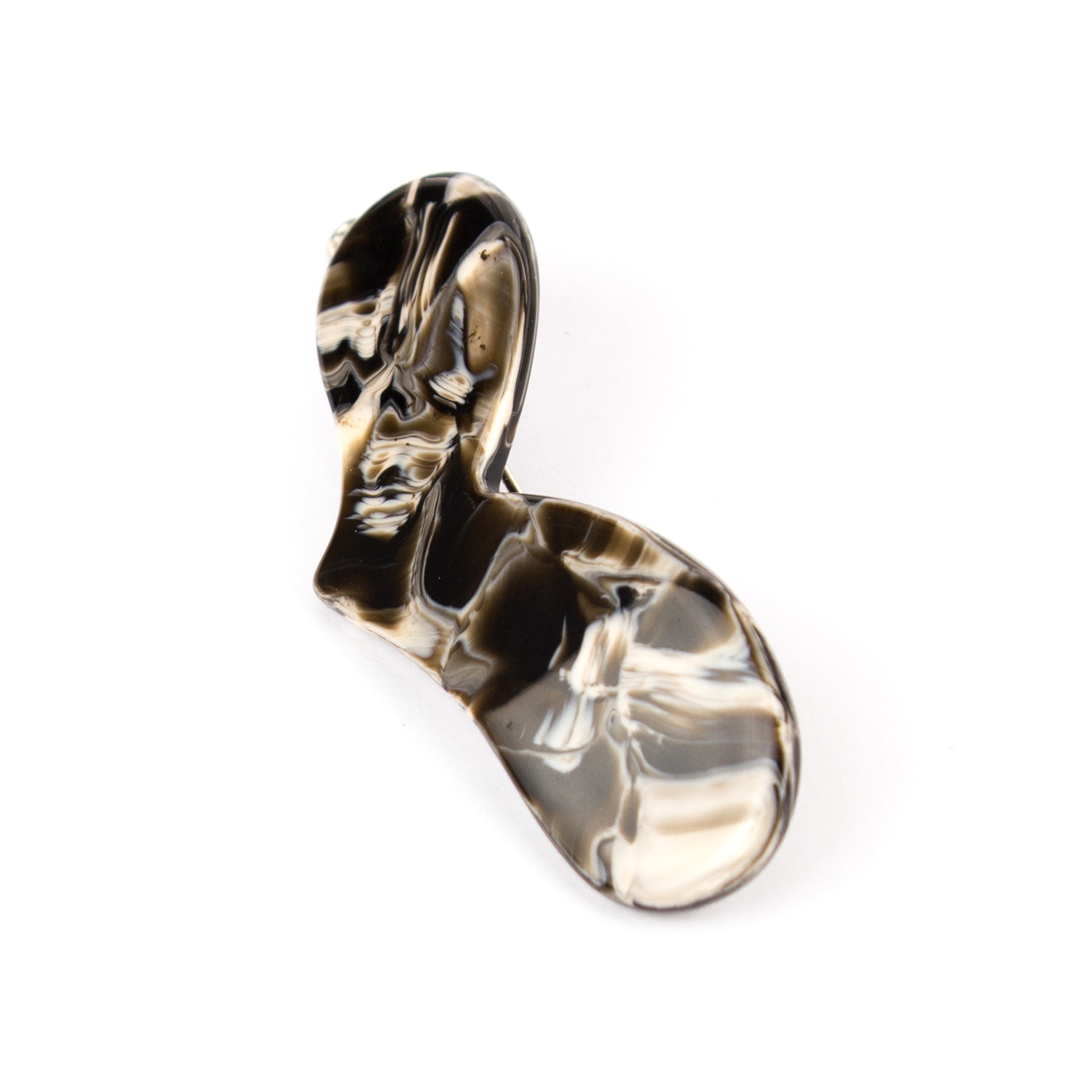 Clama de par inimioara, PAR-20, 7x2.5 cm, Negru/Bej - eMAG.ro