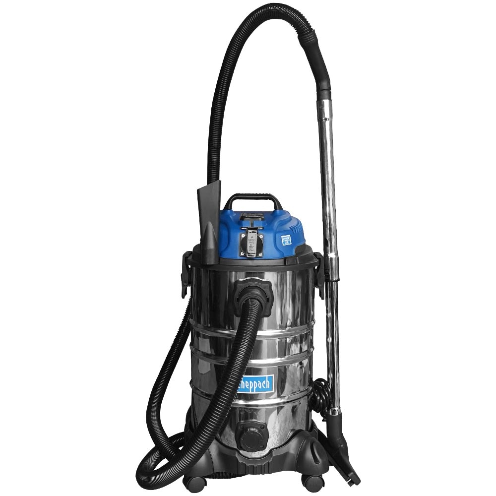 Set aspirator curatare umed/uscat Scheppach ASP30-ES, putere 1400 W, capacitate 30l, lanterna ...