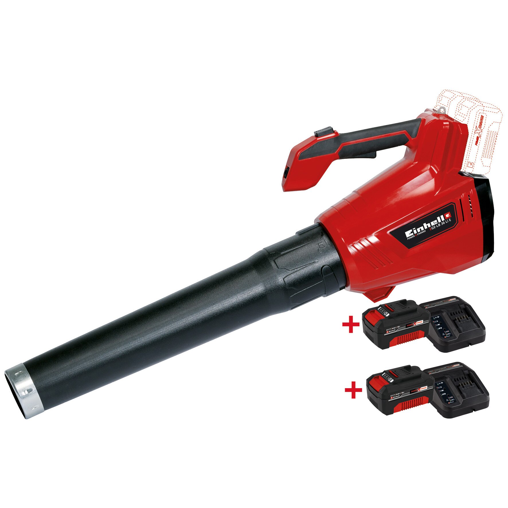 Suflanta pentru frunze Einhell Power X-Change GE-LB 36 Li E - Kit, 36 V ...