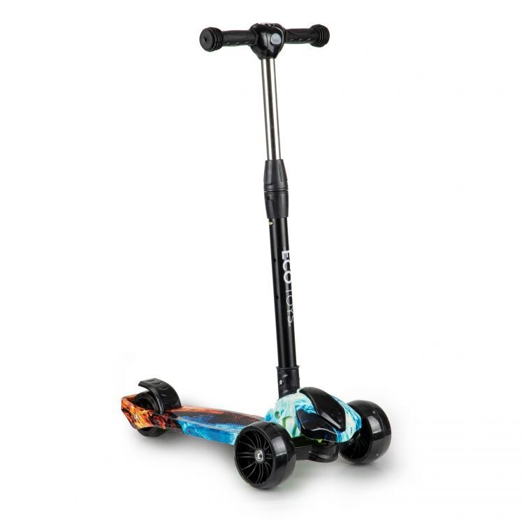 Scooter iMK® cu 3 roti din poliuretan, rama usoara si rezistenta ...