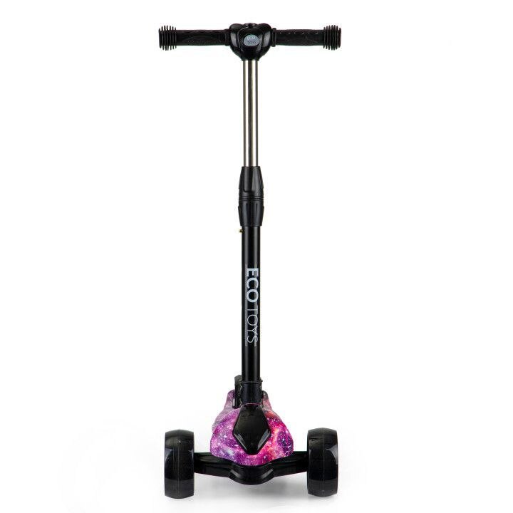 Trotineta pliabila scooter pentru copii, cu 3 roti iluminate LED si ...