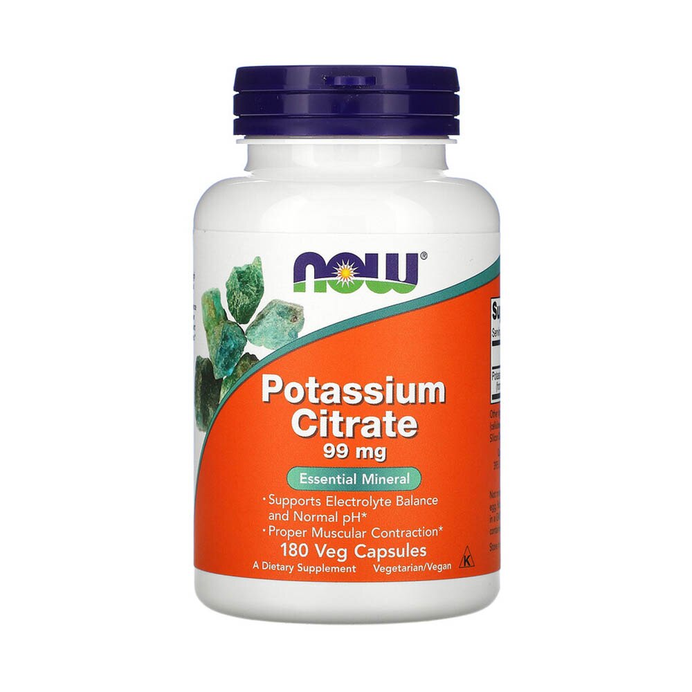 Potassium Citrate (Potasiu), 99mg, Now Foods, 180 capsule - eMAG.ro