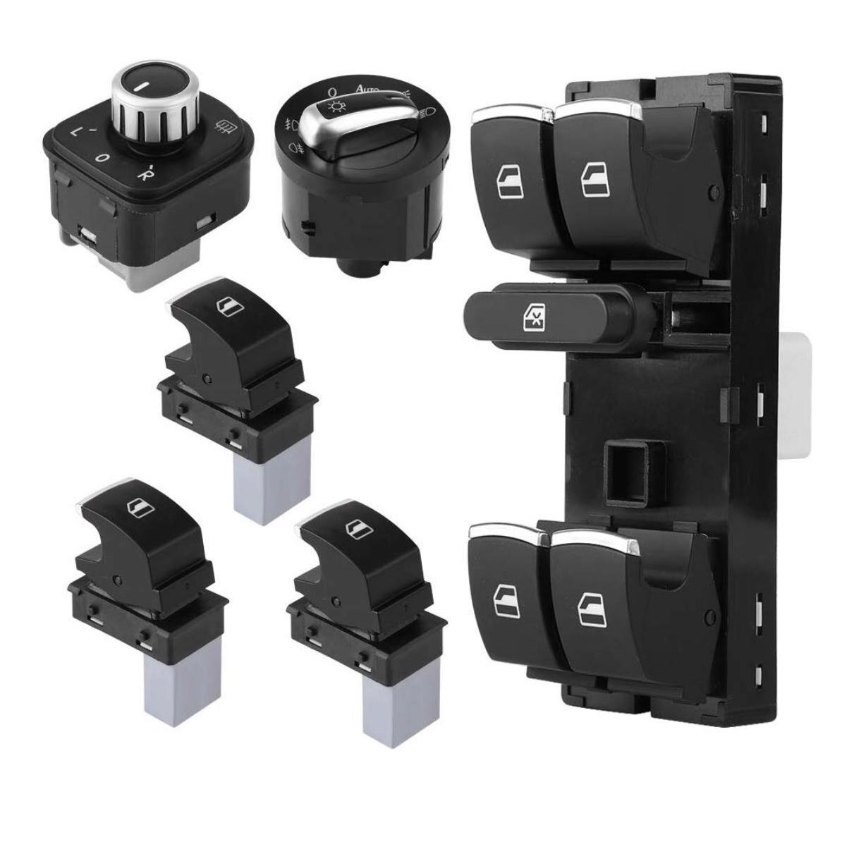 Set butoane de comanda faruri,oglinzi,geamuri compatibile VW - eMAG.ro
