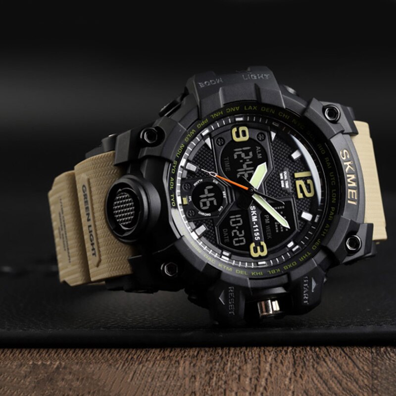 Ceas barbatesc SKMEI Digital Sport Rezistent la apa multifunctional ...