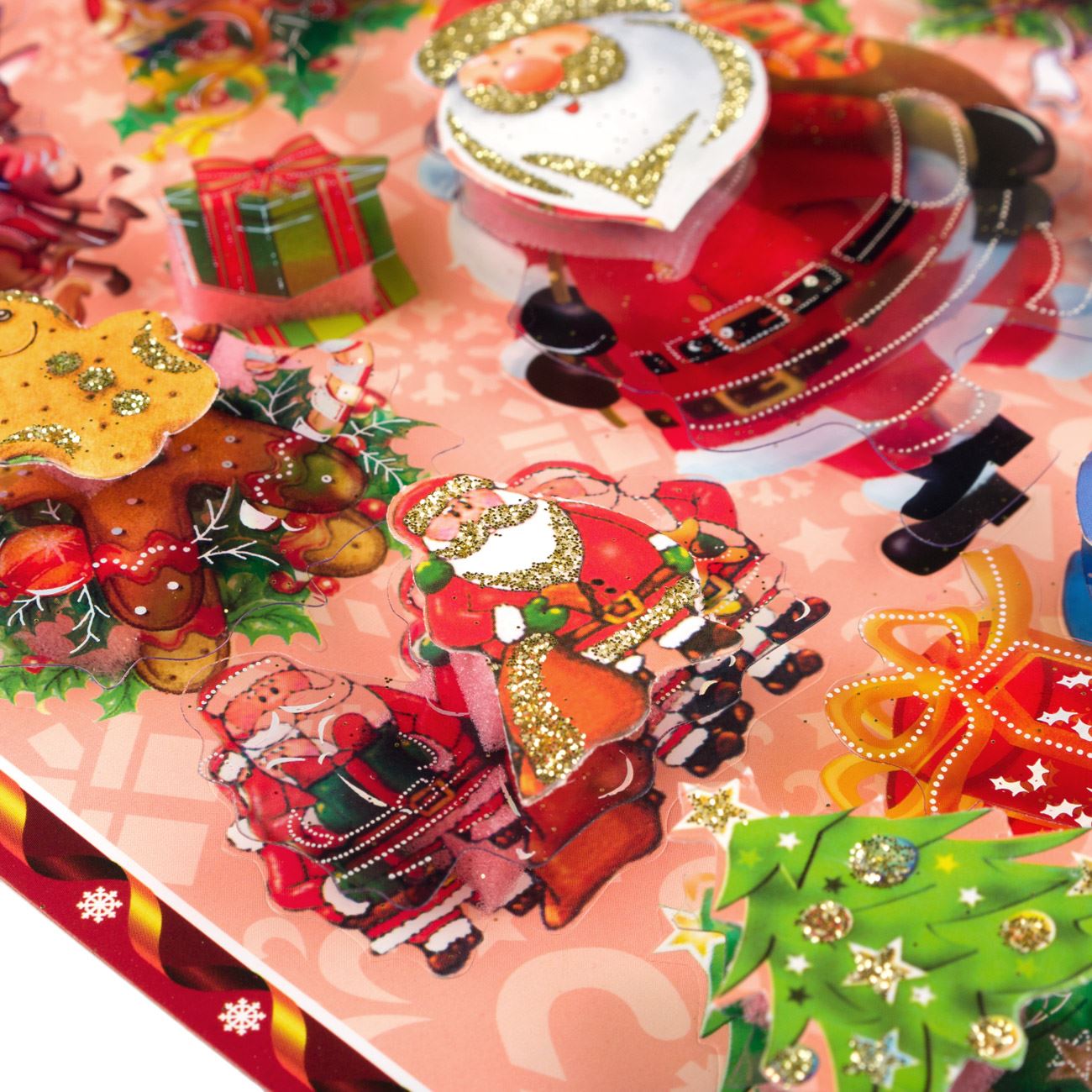 Set 14 stickere colorate cu Mos Craciun, Lioness, 21 x 29 cm - eMAG.ro