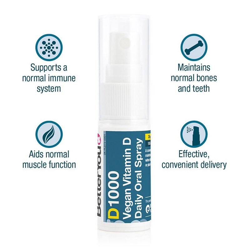 D1000 Vegan Vitamina D Oral Spray 15 ml - eMAG.ro