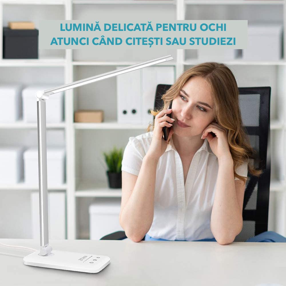 Veioza Smarter LED лампа за дома и офиса, сензорно управление, с ...