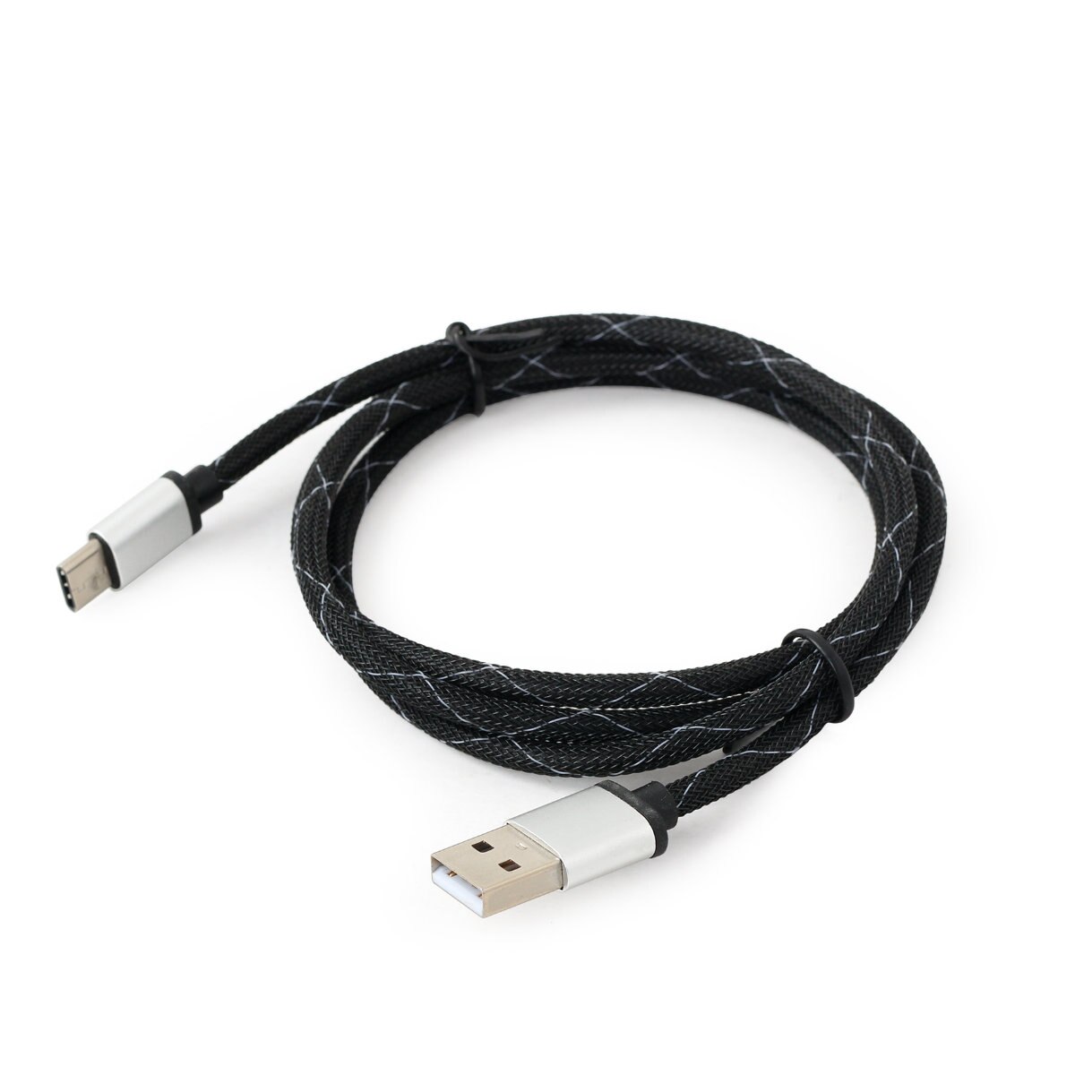Cablu USB 2.0 la USB type C, 2.5m, Cablexpert, invelis textil impletit ...