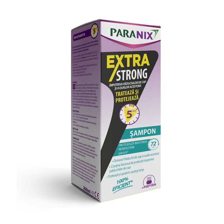 Шампоан против въшки Paranix Extra Strong, Активиране за 5 минути, С ...