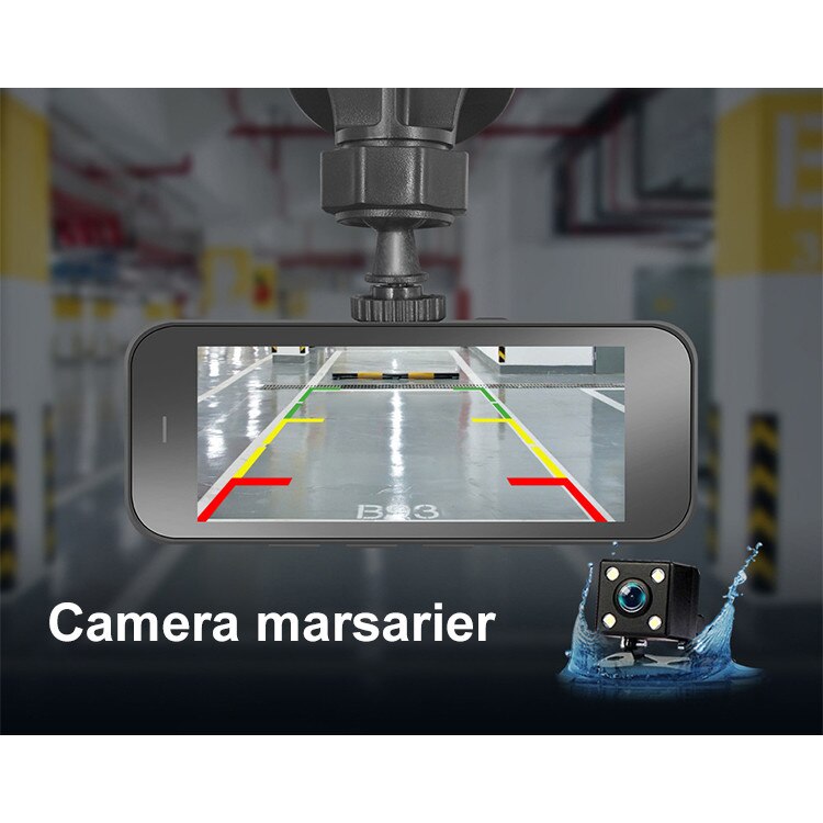 Camera auto dubla DVR Loosafe™ RoadTeam T701, 3.2 inch IPS, Touch ...