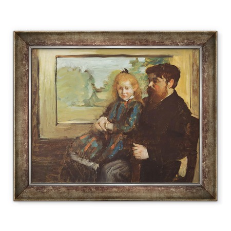 Картина в рамка - Едгар Дега - Анри Руар и дъщеря му Елен, 50 x 60 cm ...