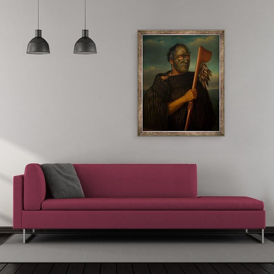 Gottfried Lindauer - Tamati Waka Nene, keretezett kép, 50 x 60 cm - eMAG.hu