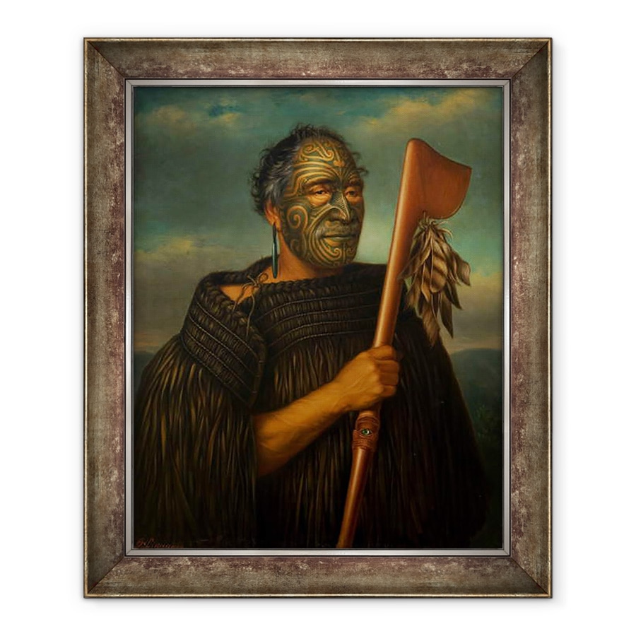 Gottfried Lindauer - Tamati Waka Nene, keretezett kép, 50 x 60 cm - eMAG.hu
