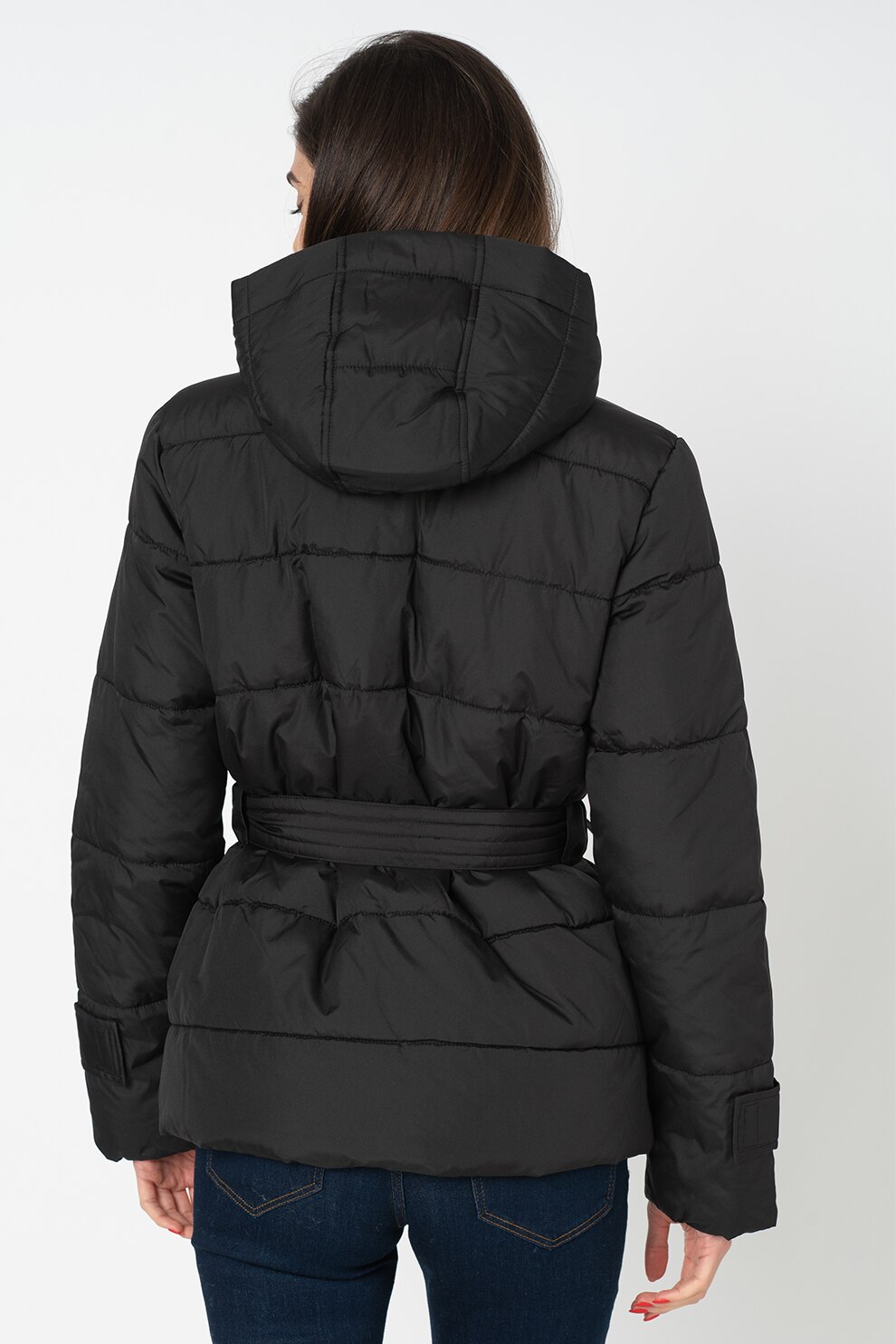 JdY, Geaca cu gluga, vatelina si aspect matlasat Sue - eMAG.ro