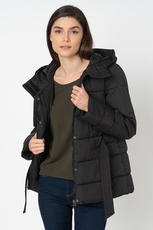 JdY, Geaca cu gluga, vatelina si aspect matlasat Sue - eMAG.ro