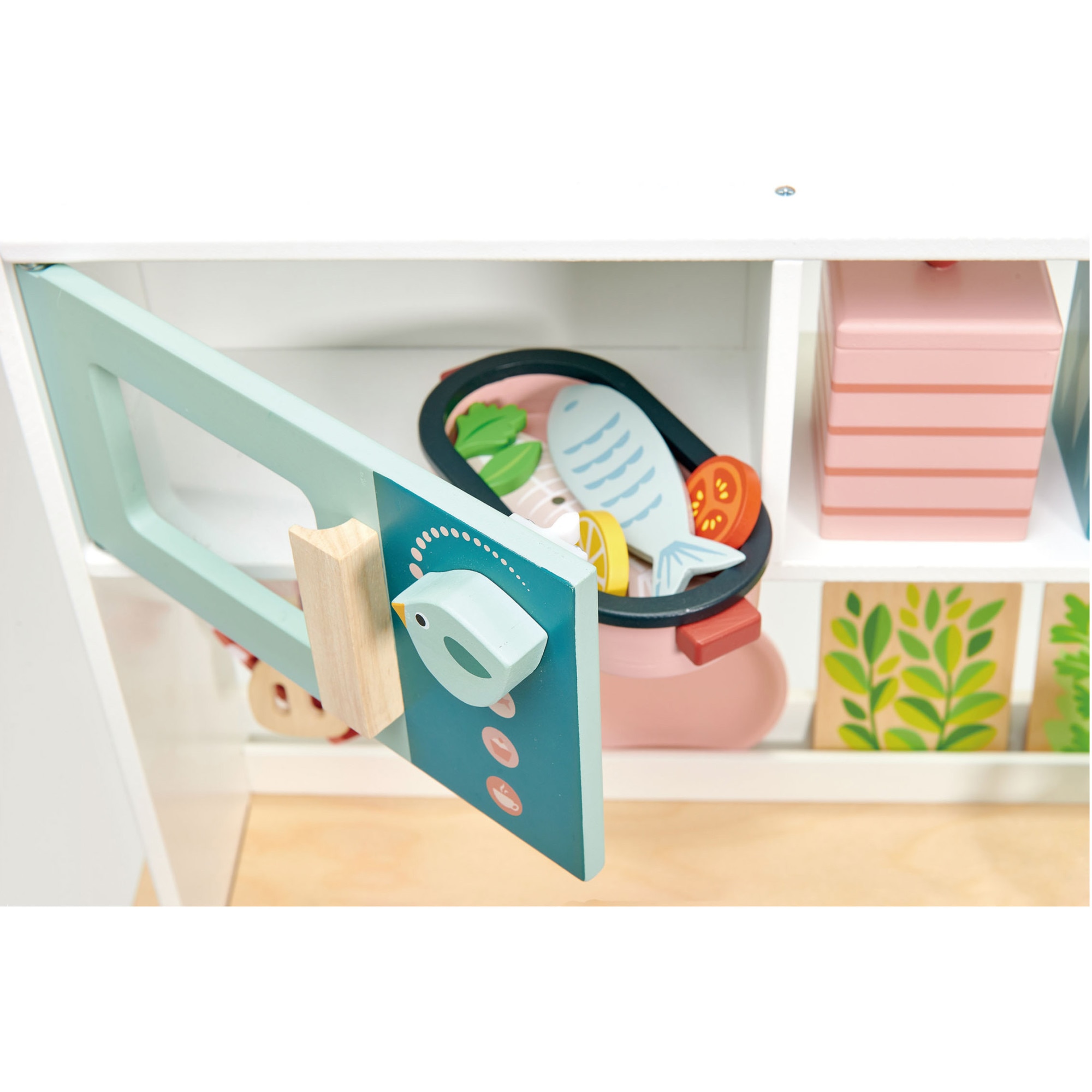 Bucatarie din lemn Tender Leaf Toys - Kitchen Range, 15 piese - eMAG.ro