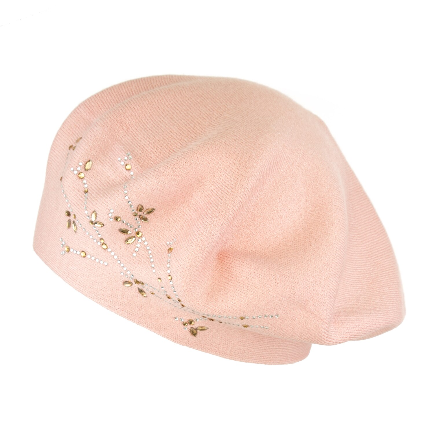 Basca de dama din casmir cu aplicatii cristale, HL20-7, Roz - eMAG.ro